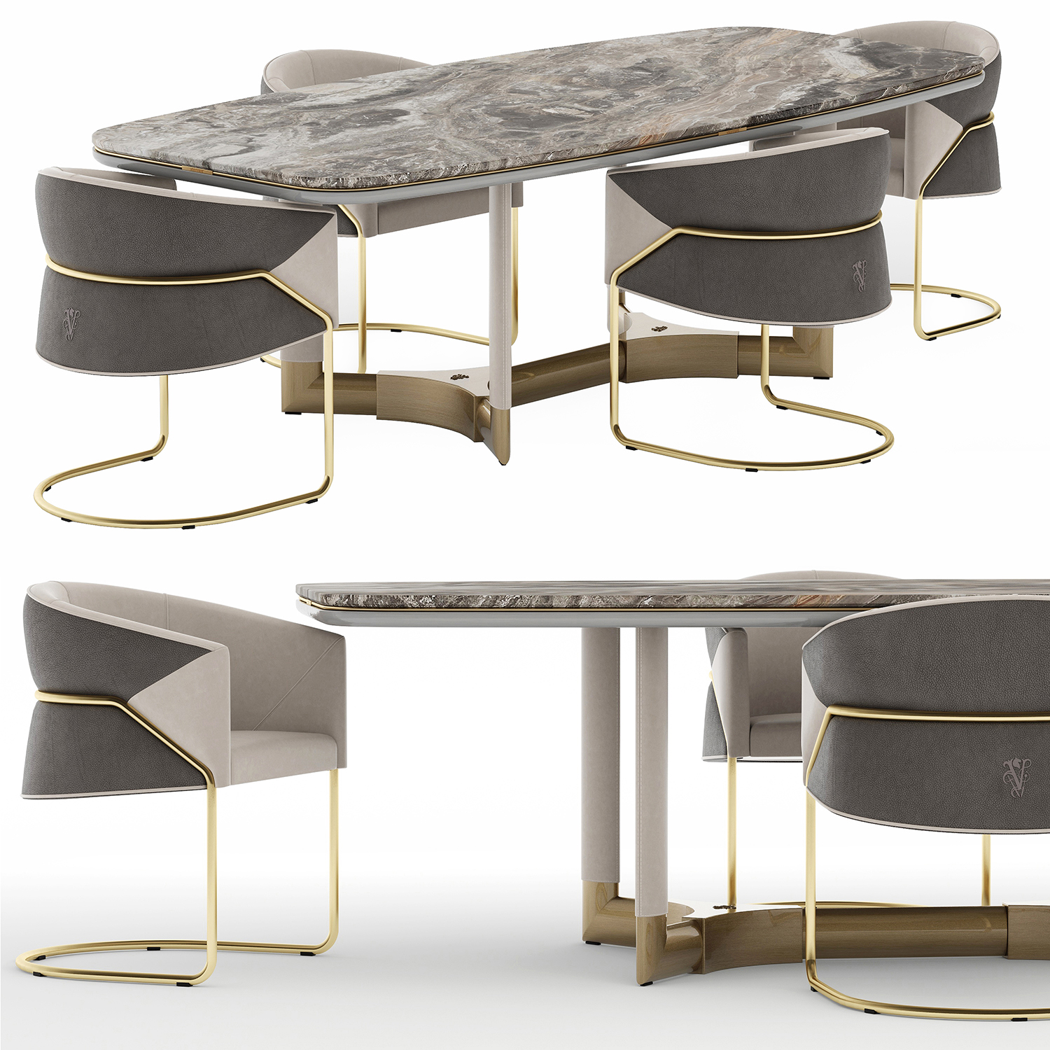 Visionnaire Morgan Mythica Dining Set by kinetokor | 3DOcean